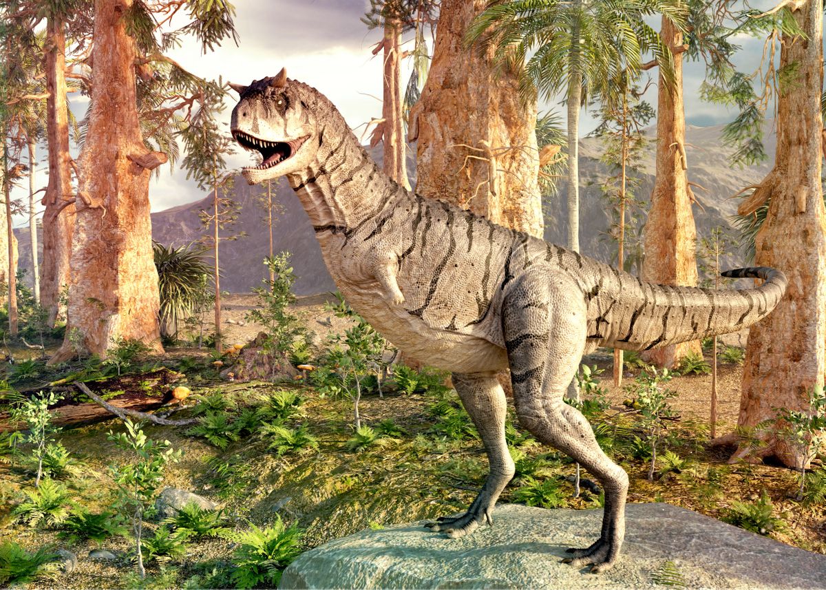 'Carnotaurus dinosaur' Poster, picture, metal print, paint by Gigi Bgm ...