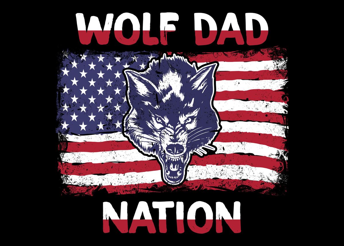 'Wolf Daddy Wolf' Poster, picture, metal print, paint by BobbyBubble ...