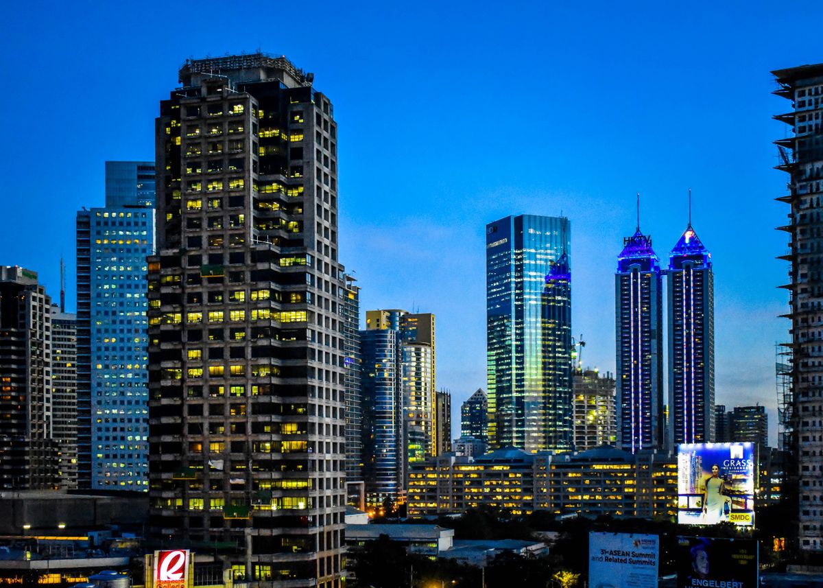 'Modern Cityscape ' Poster, picture, metal print, paint by Stephen ...