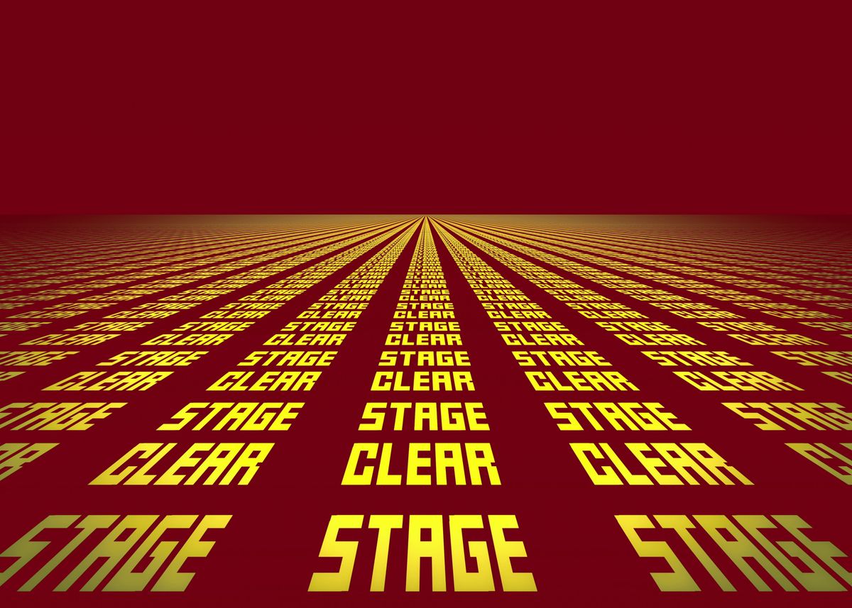 'Text stage clear straighte' Poster, picture, metal print, paint by ...