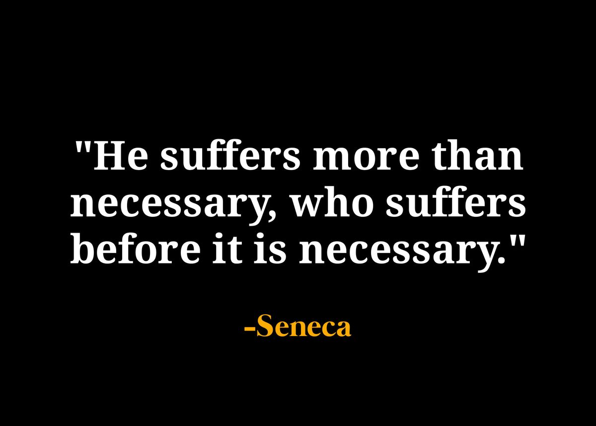 'Seneca Quote ' Poster, picture, metal print, paint by KAZE | Displate