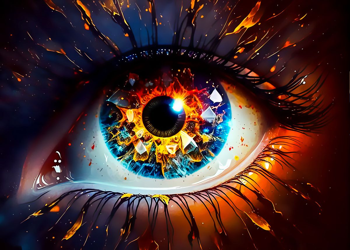 'Abstract Eye' Poster, picture, metal print, paint by Pascale Dufour ...