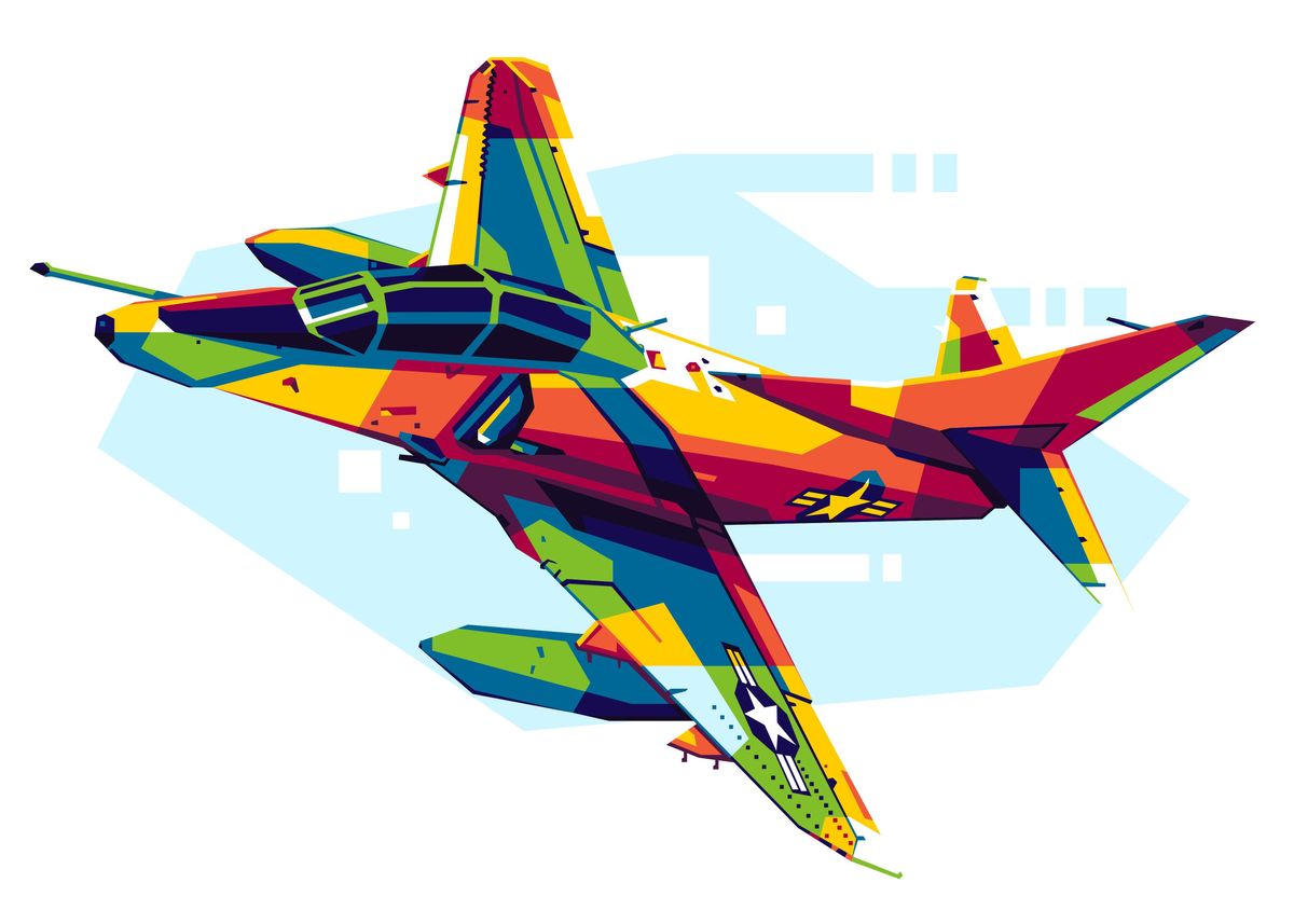 'A4 Skyhawk' Poster, picture, metal print, paint by Lintang Wicaksono ...