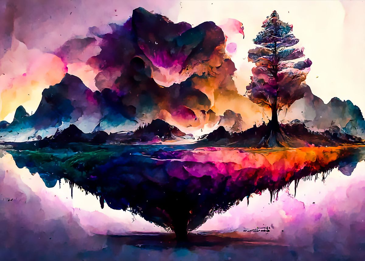 'Landscape Painting' Poster, picture, metal print, paint by Tona Arts ...