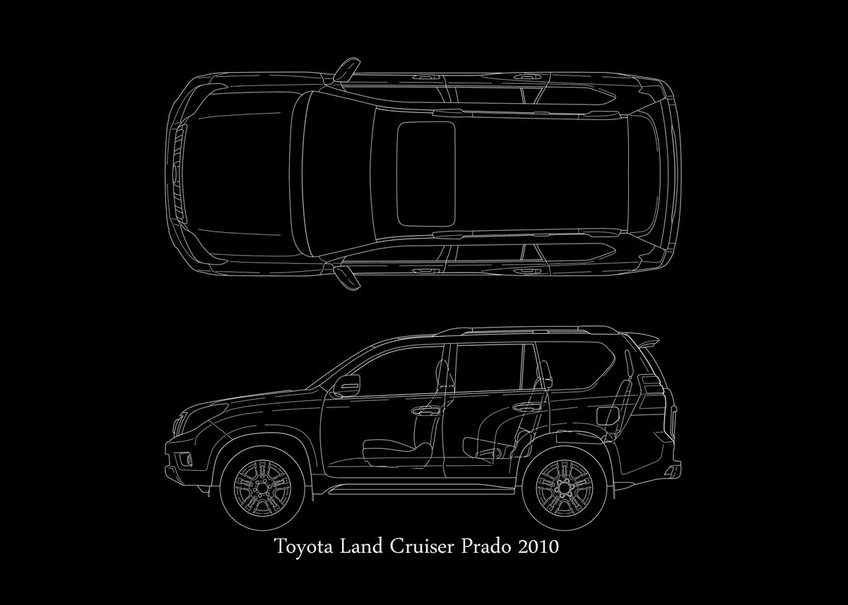 'Toyota Land Cruiser Prado ' Poster, picture, metal print, paint by ke ...