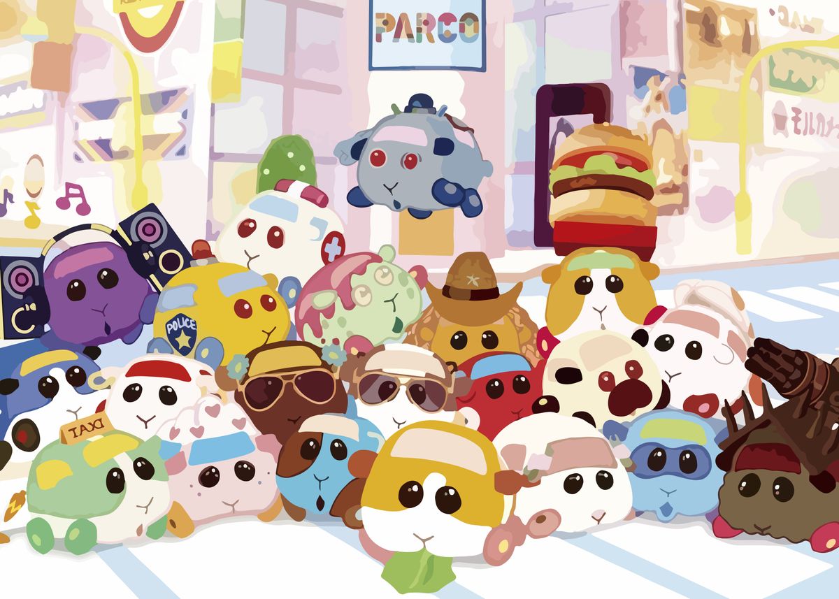 'pui pui molcar' Poster, picture, metal print, paint by ROKIE BERLIN | Displate