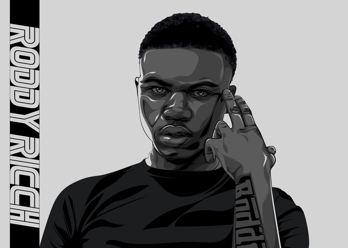 'Roddy Ricch' Poster, picture, metal print, paint by Mark Andrew Sabas ...