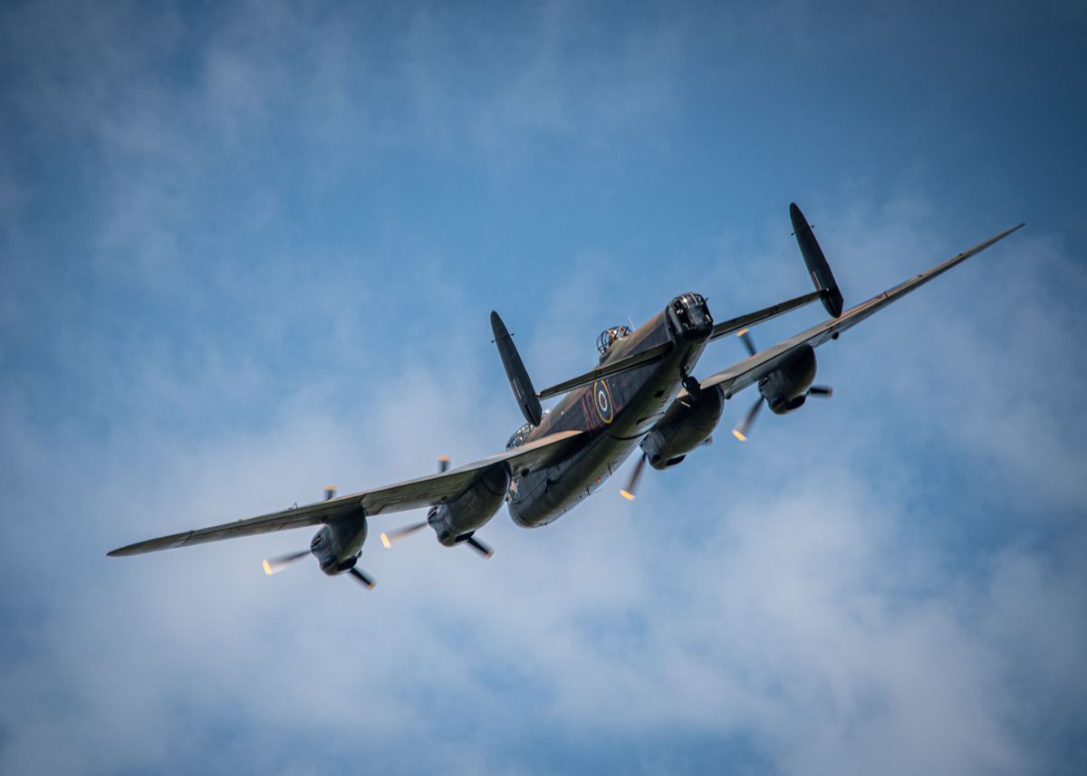 'Lancaster Bomber in Flight' Poster, picture, metal print, paint by ...