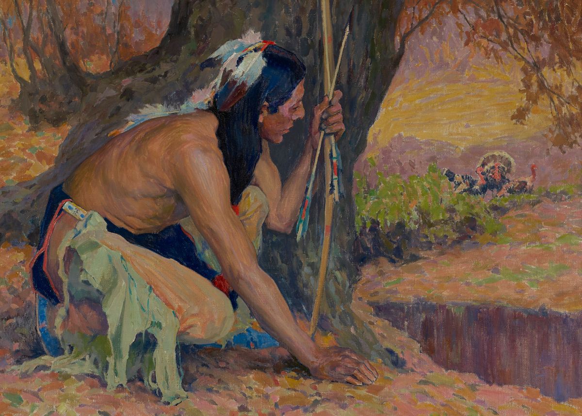 'Indian Hunting ' Poster, picture, metal print, paint by Makanaki ...