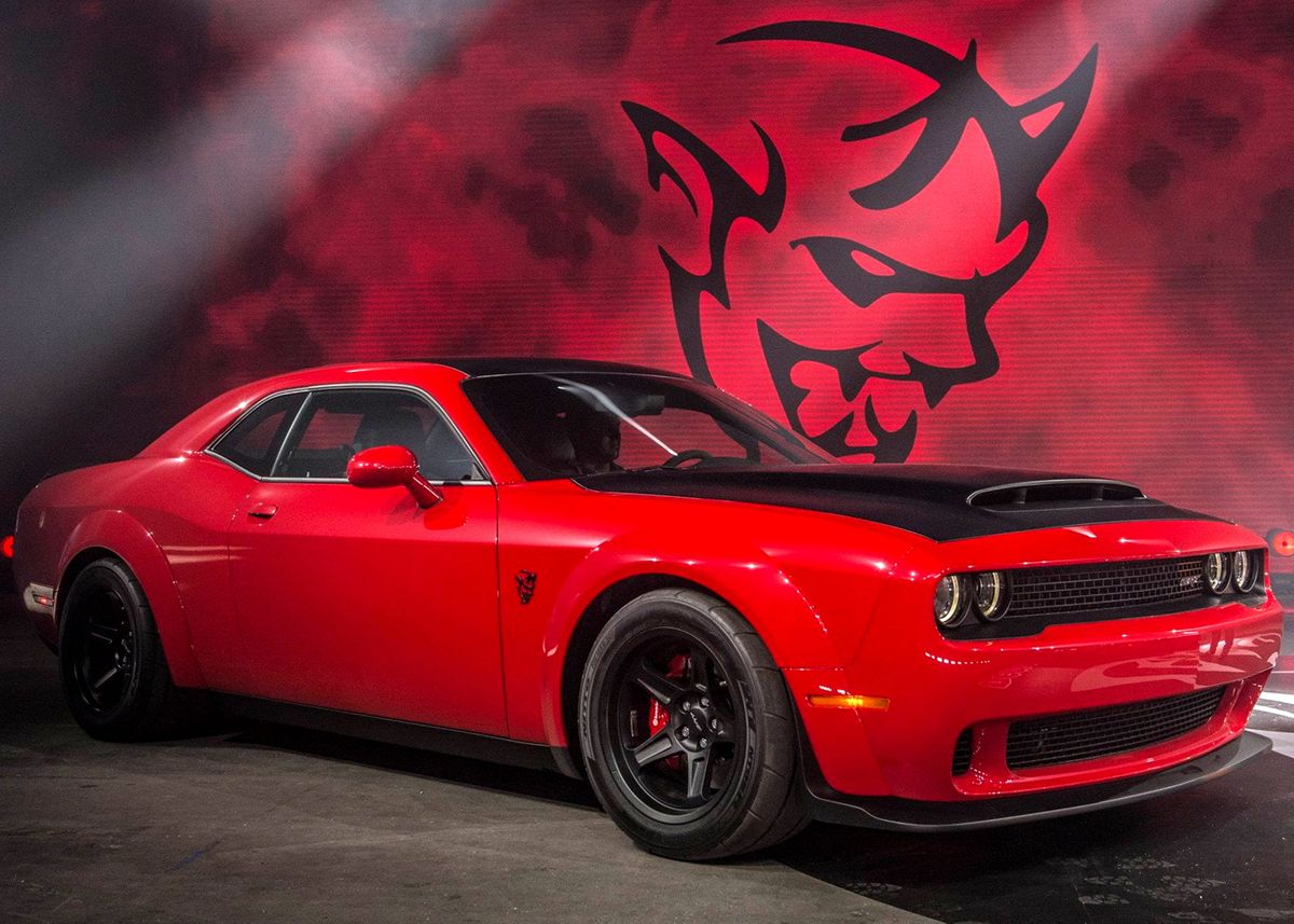 'Dodge Challenger SRT' Poster, picture, metal print, paint by Marcel ...