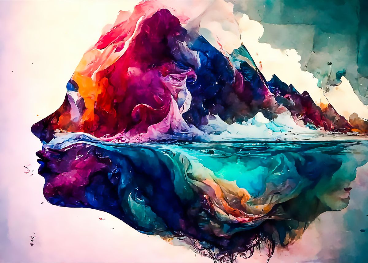 'Fantasy Face' Poster, picture, metal print, paint by culinal dual ...