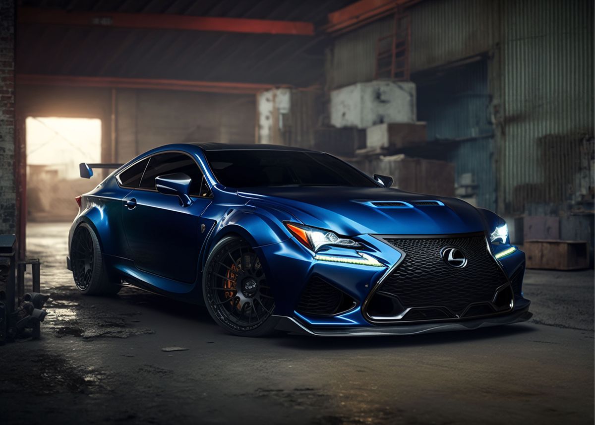 'Lexus RCF' Poster, picture, metal print, paint by Zukato | Displate