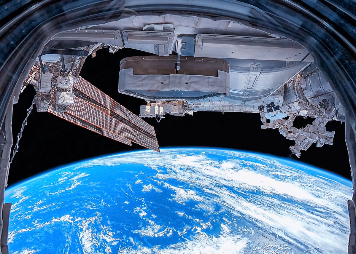 'ISS' Poster, picture, metal print, paint by Mango Art | Displate