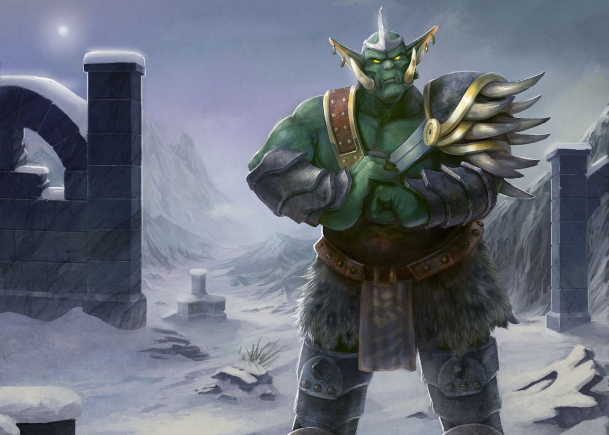 'Orc Ready For Battle' Poster, picture, metal print, paint by Finnick ...