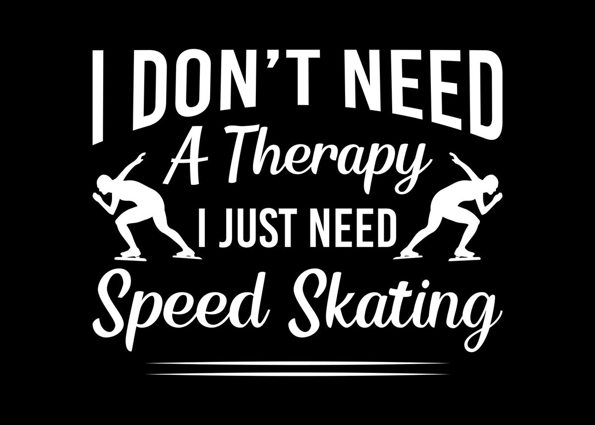 'Ice Speed Skating' Poster, picture, metal print, paint by Sebastian ...