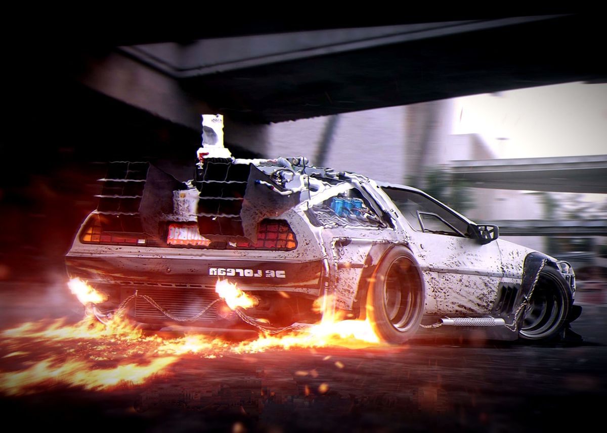 'Delorian Art' Poster, picture, metal print, paint by Marcel Lee | Displate