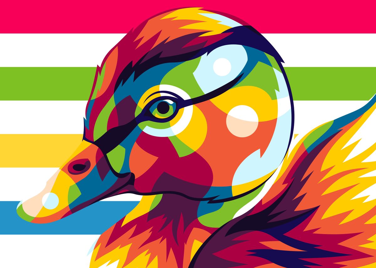 'The Little Duck' Poster, picture, metal print, paint by Lintang ...