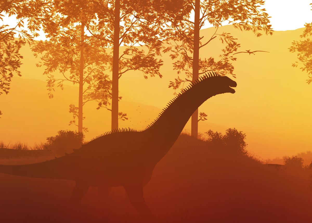 'Brontosaurus dinosaur' Poster, picture, metal print, paint by Gigi Bgm ...