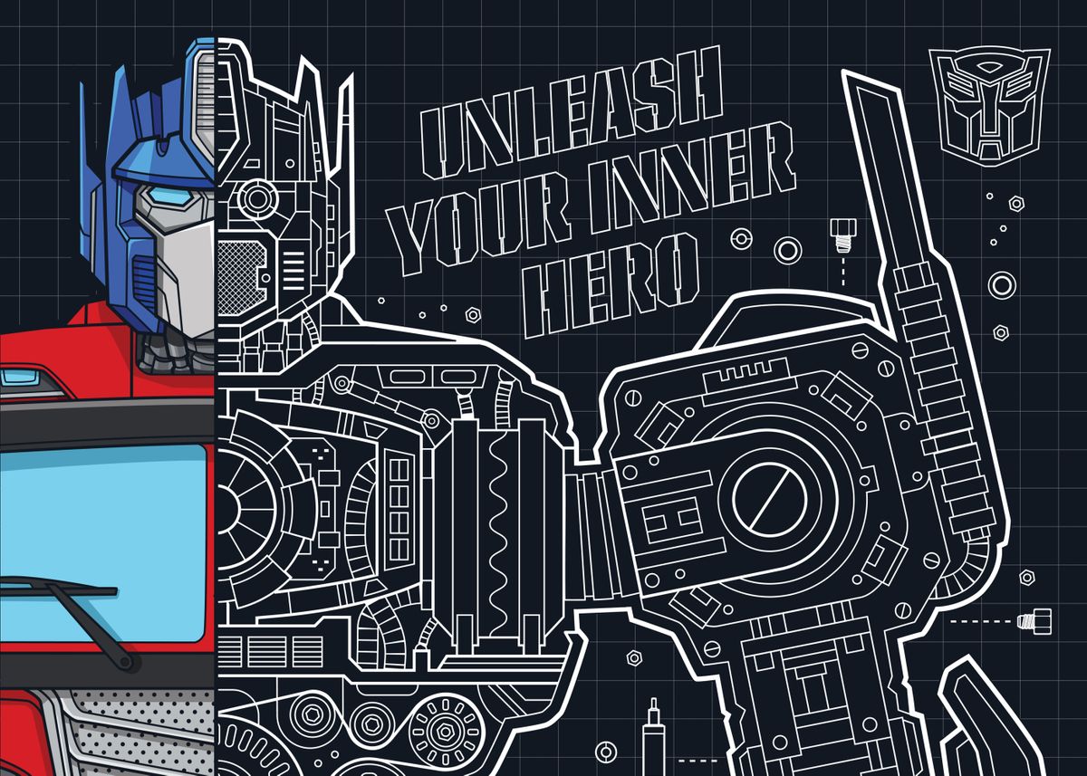 'Unleash your inner hero' Poster by Transformers | Displate