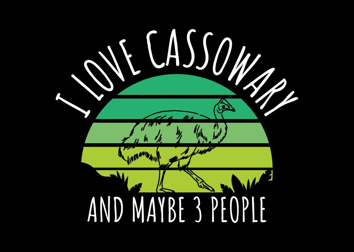 'Cassowary' Poster, picture, metal print, paint by Sebastian Wünsche ...