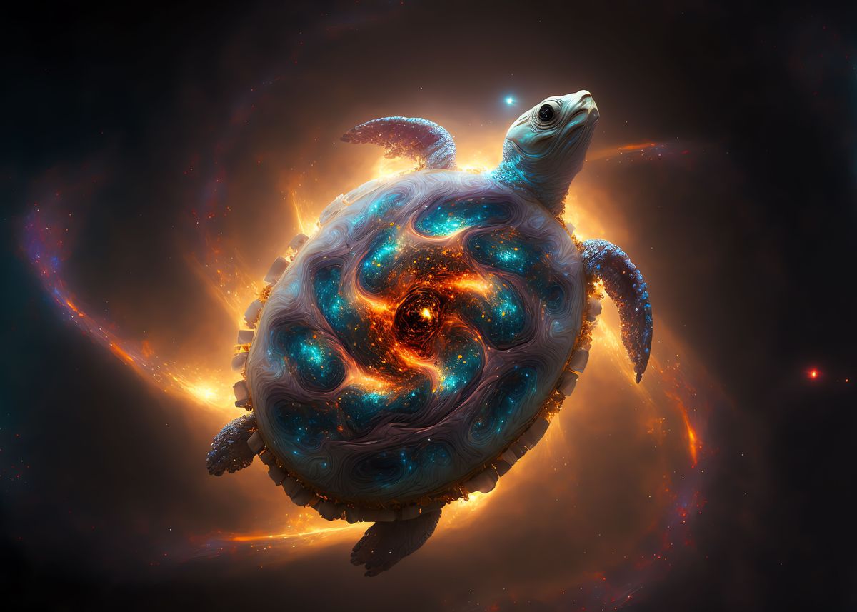 'Spirit Animal Turtle' Poster by Jiri Hodecek | Displate