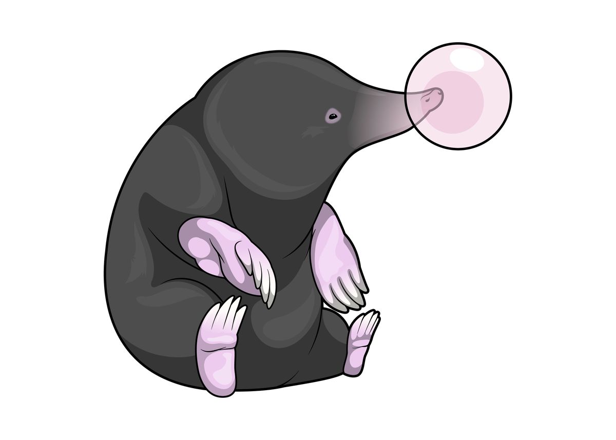 'Mole Chewing gum' Poster, picture, metal print, paint by Markus ...