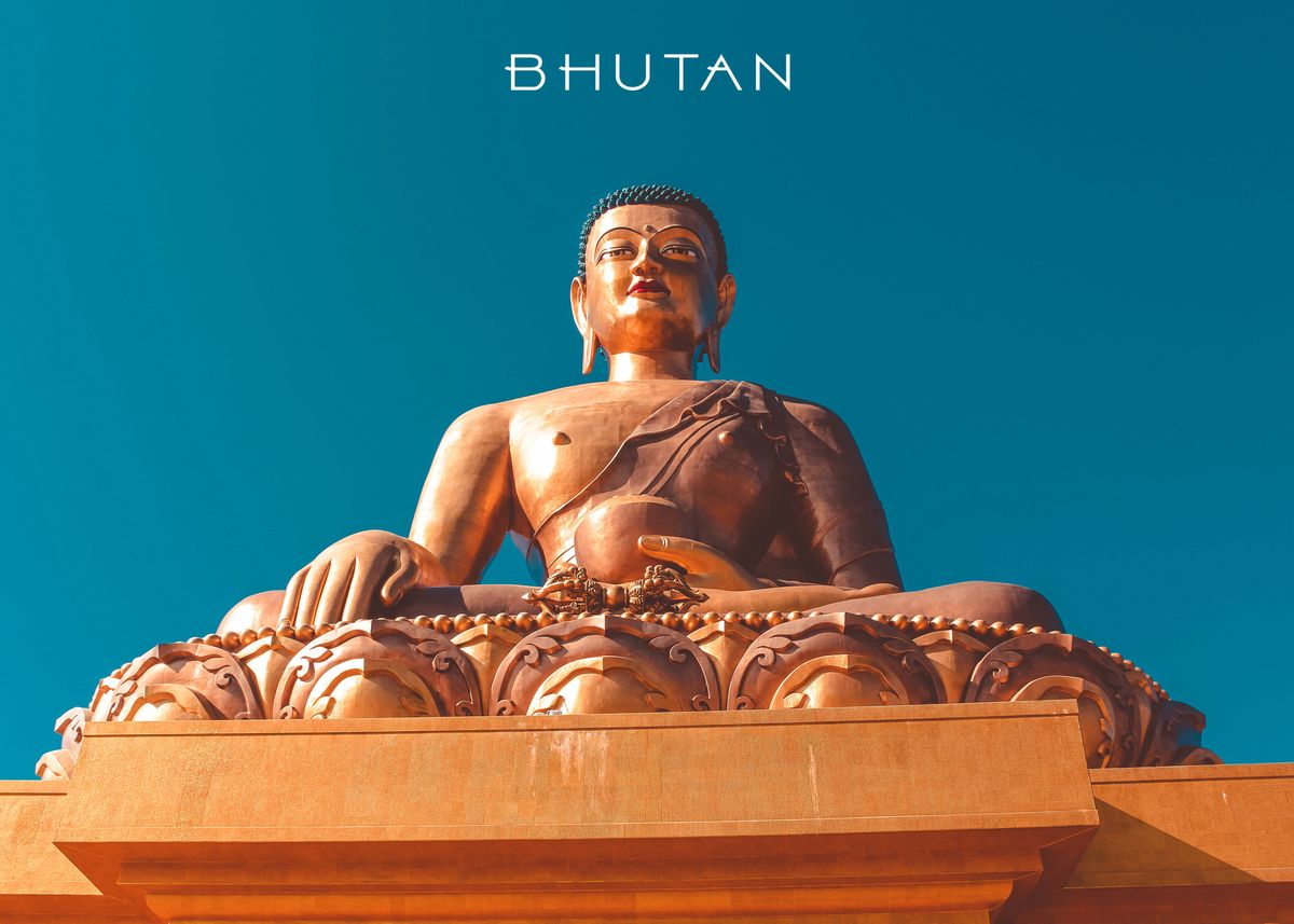 'Bhutan ' Poster, picture, metal print, paint by Famous City | Displate