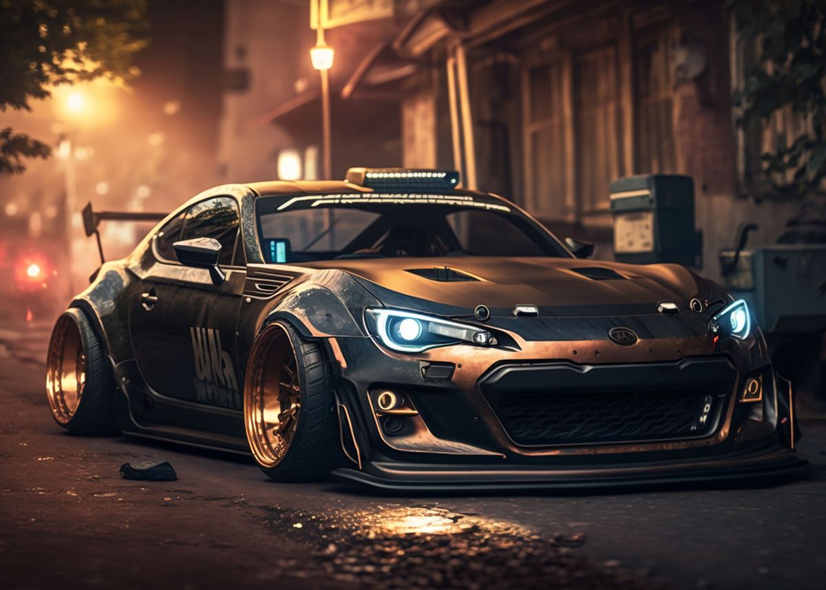 'Subaru BRZ' Poster, picture, metal print, paint by Zukato | Displate