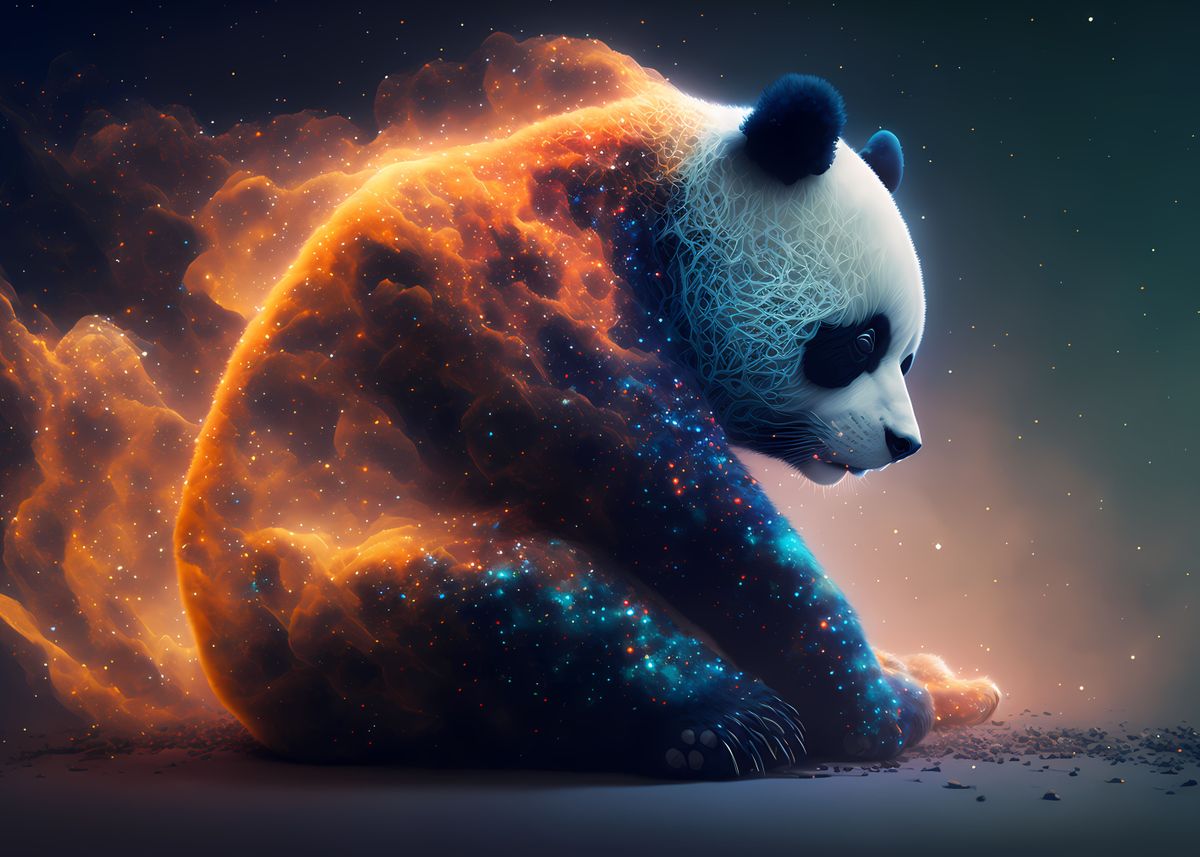 'Spirit Animal Panda' Poster, picture, metal print, paint by Jiri ...