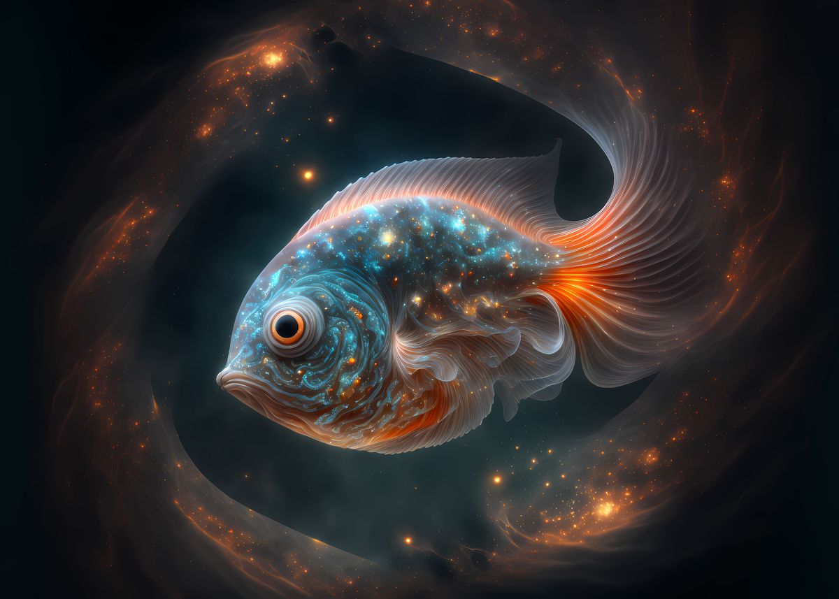 'Spirit Animal Fish' Poster, picture, metal print, paint by Jiri ...