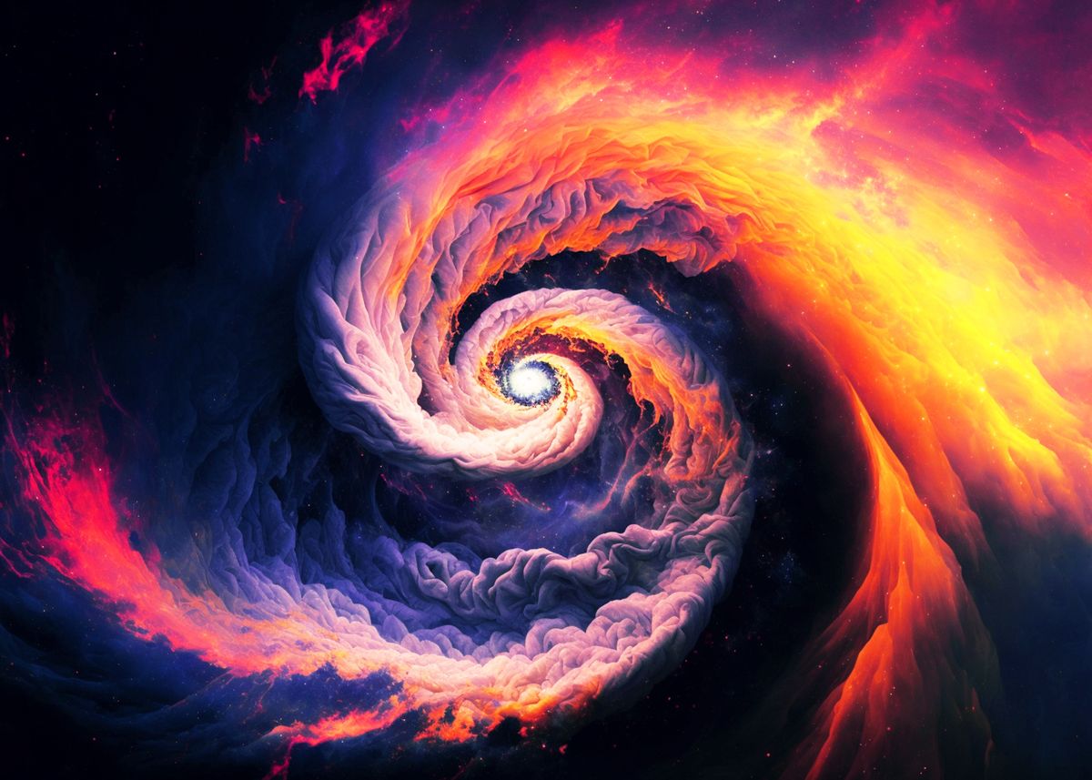 'Space Storm' Poster, picture, metal print, paint by Keiji Creation ...