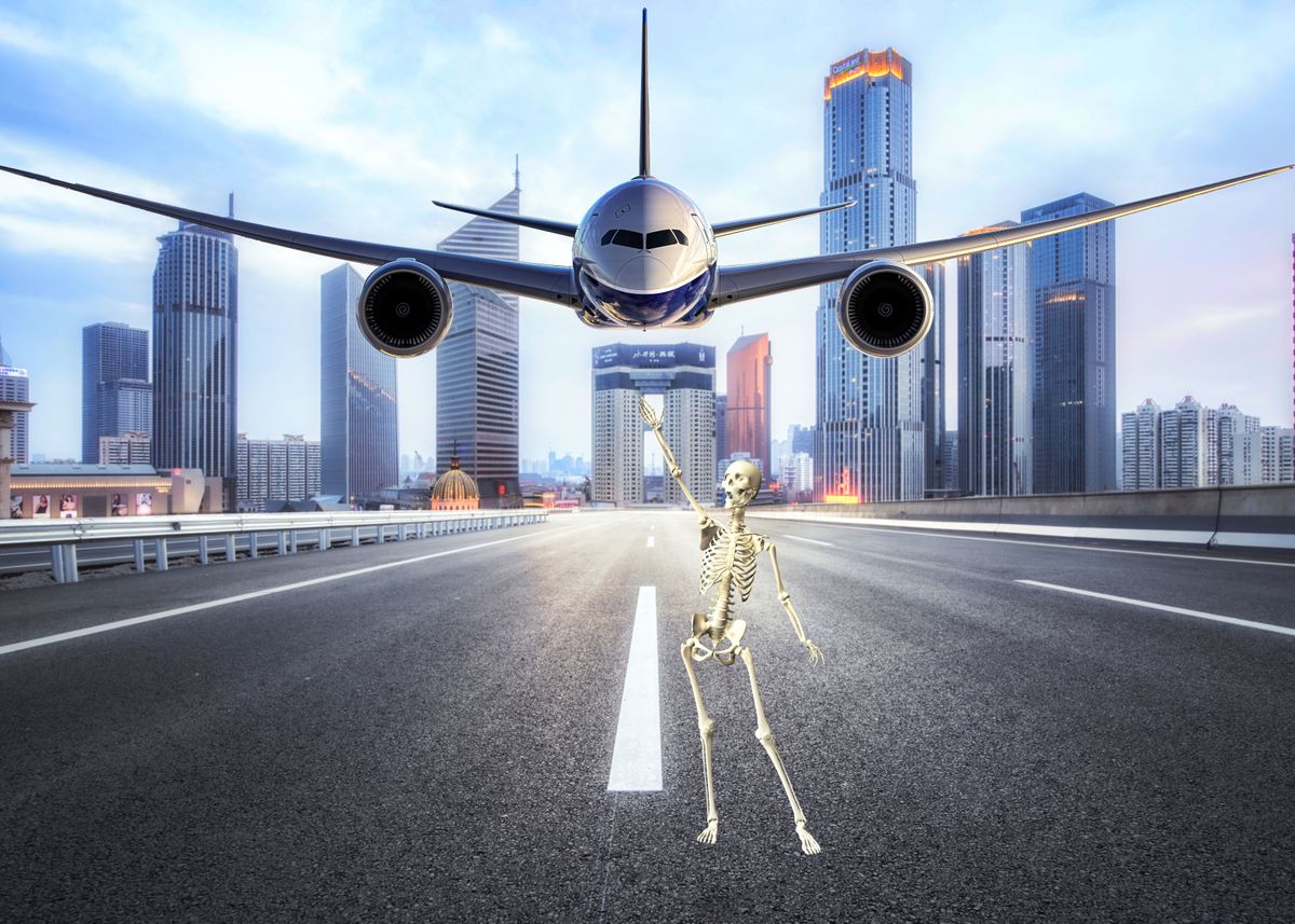 'Runway Skeleton' Poster by Sam Brady | Displate