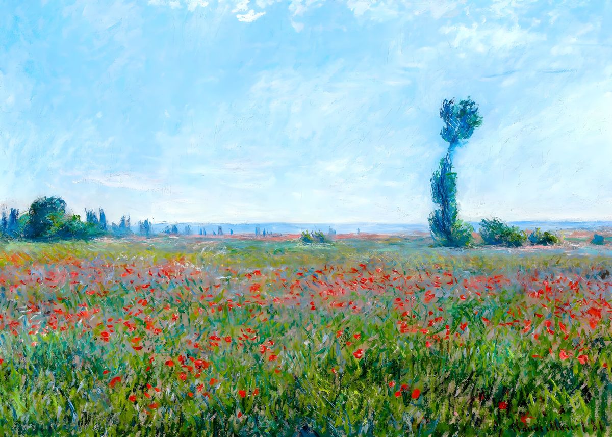 'Claude Monet Poppy Field' Poster, picture, metal print, paint by ...
