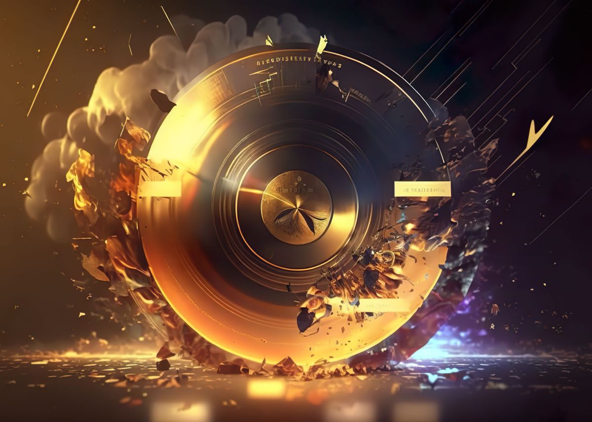 'Golden Record' Poster, picture, metal print, paint by ...