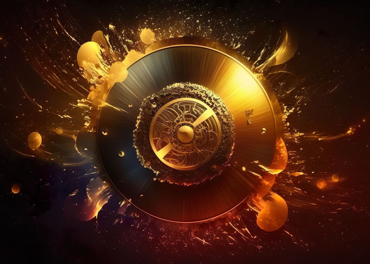 'Golden Record V2' Poster, picture, metal print, paint by ...