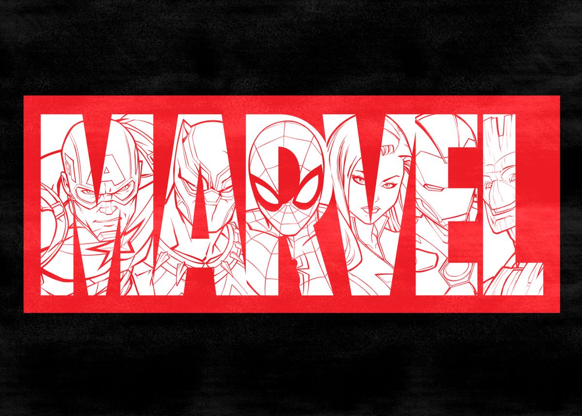 'Marvel Logo 4' Poster, picture, metal print, paint by Marvel | Displate