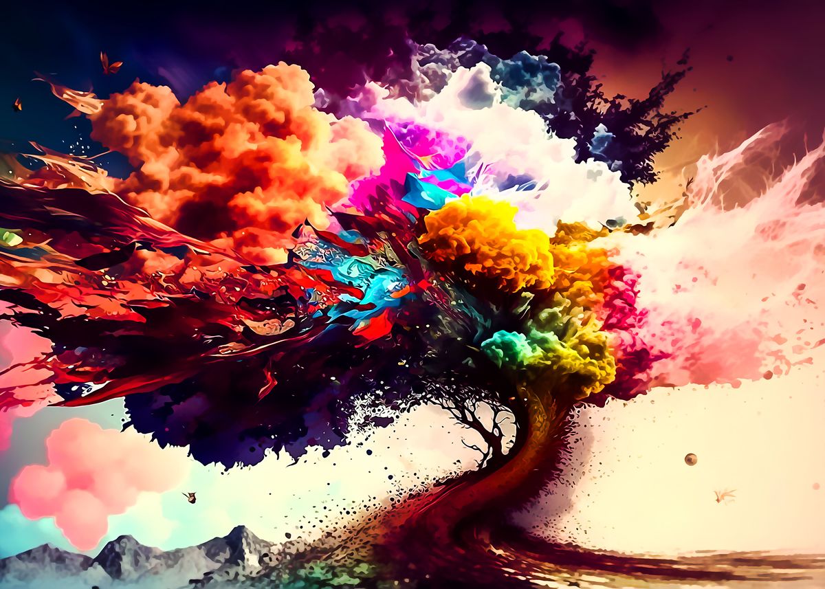 'Fantasy Tree' Poster, picture, metal print, paint by Halen Raine ...