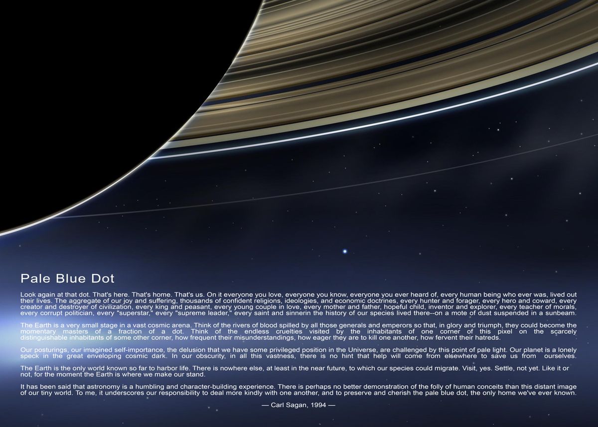 'Pale Blue Dot' Poster, picture, metal print, paint by MyDigitalMind ...