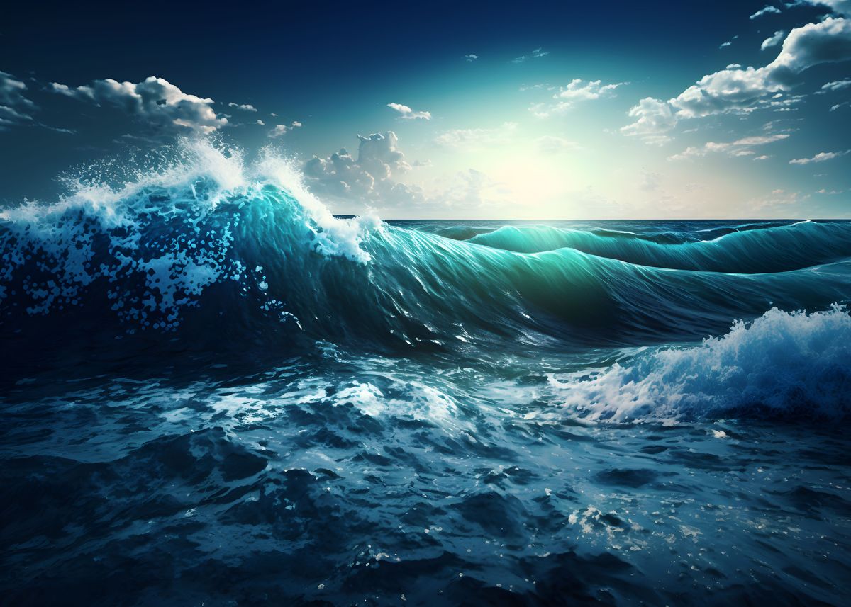 'Storm Surge' Poster, picture, metal print, paint by Hatless Luffy ...