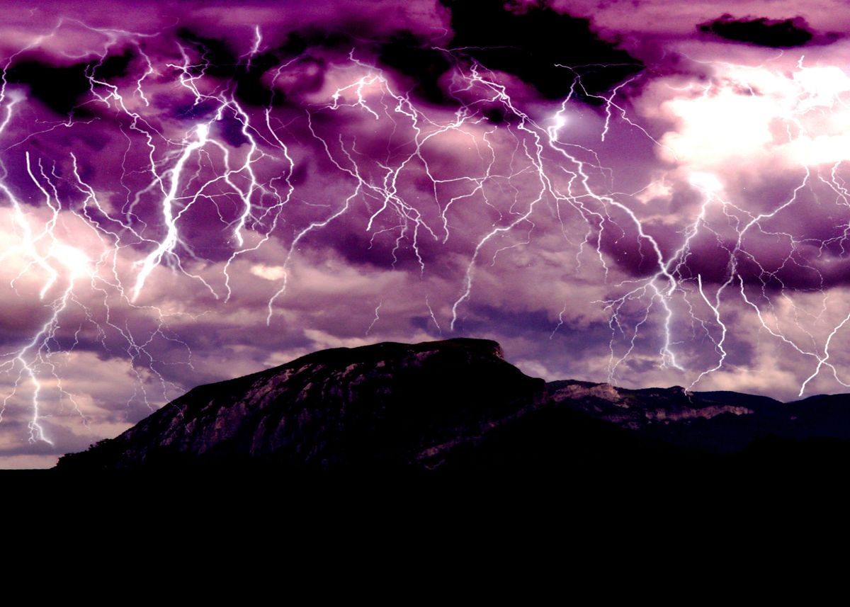 'Lighting Strike' Poster, picture, metal print, paint by Sergio Bt ...