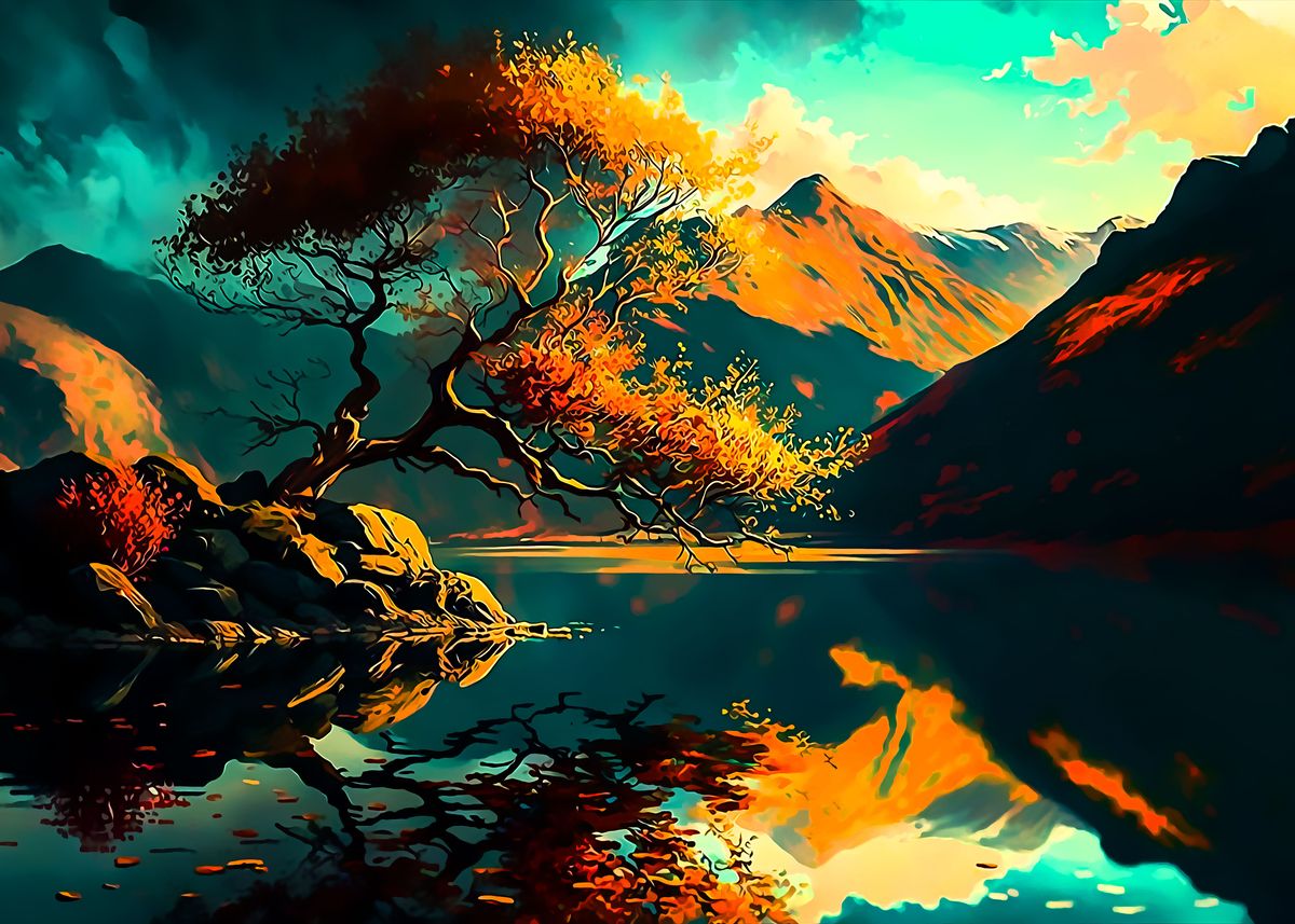 'Landscape Art' Poster, picture, metal print, paint by Halen Raine ...