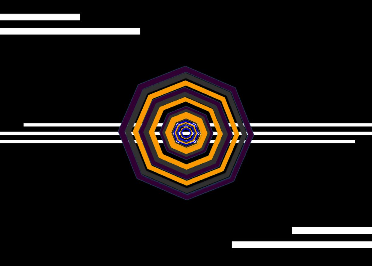 'octagonal' Poster, picture, metal print, paint by PLUOCK KOK | Displate