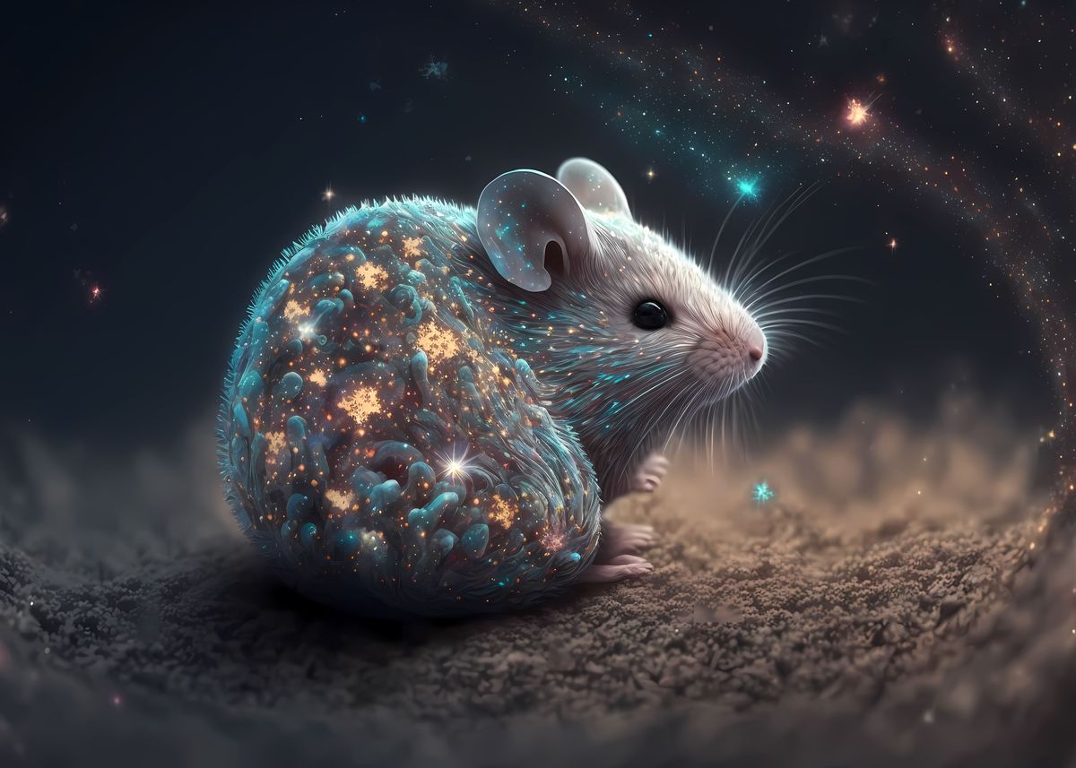 'Spirit Animal Mouse' Poster, picture, metal print, paint by Jiri ...