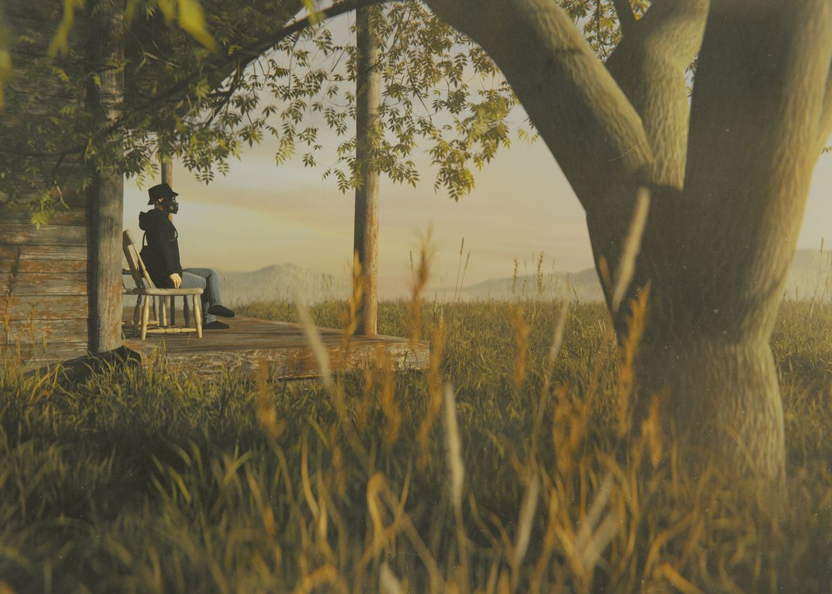 'Chilling Alone Scene 1 ' Poster, picture, metal print, paint by Irawan ...