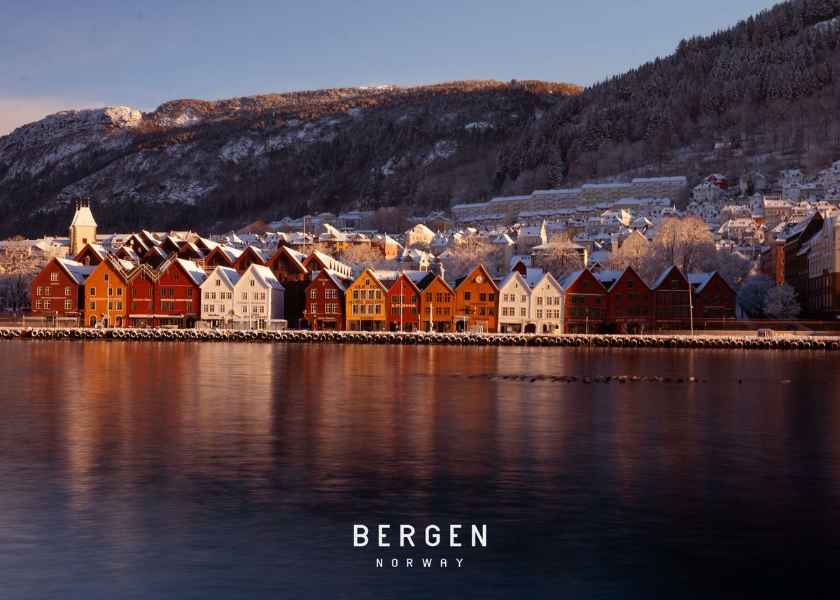 'Bergen ' Poster, picture, metal print, paint by Explore Universe ...
