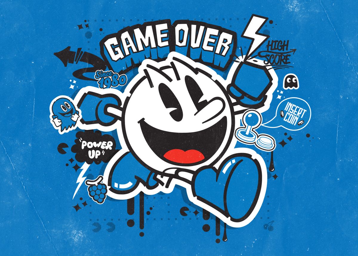 'PAC-MAN Run' Poster, picture, metal print, paint by PAC-MAN | Displate