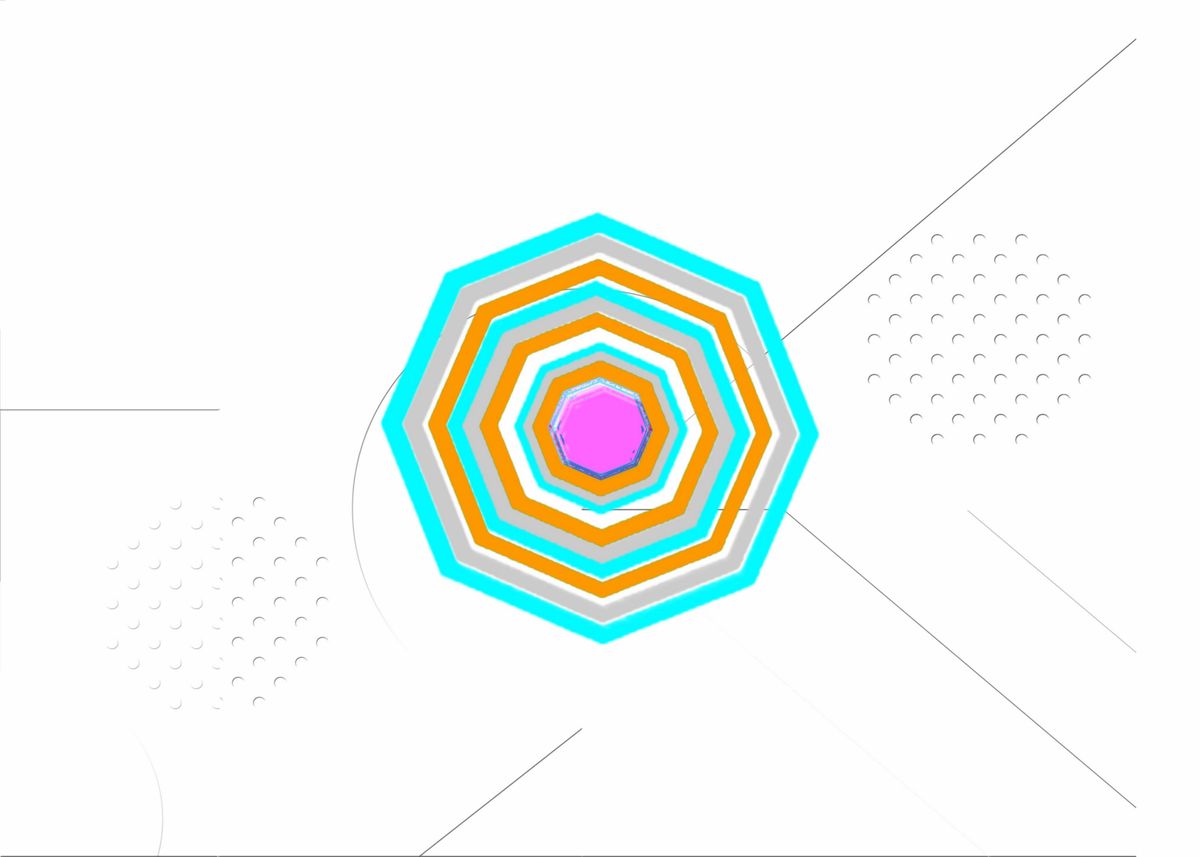 'octagon' Poster, picture, metal print, paint by PLUOCK KOK | Displate