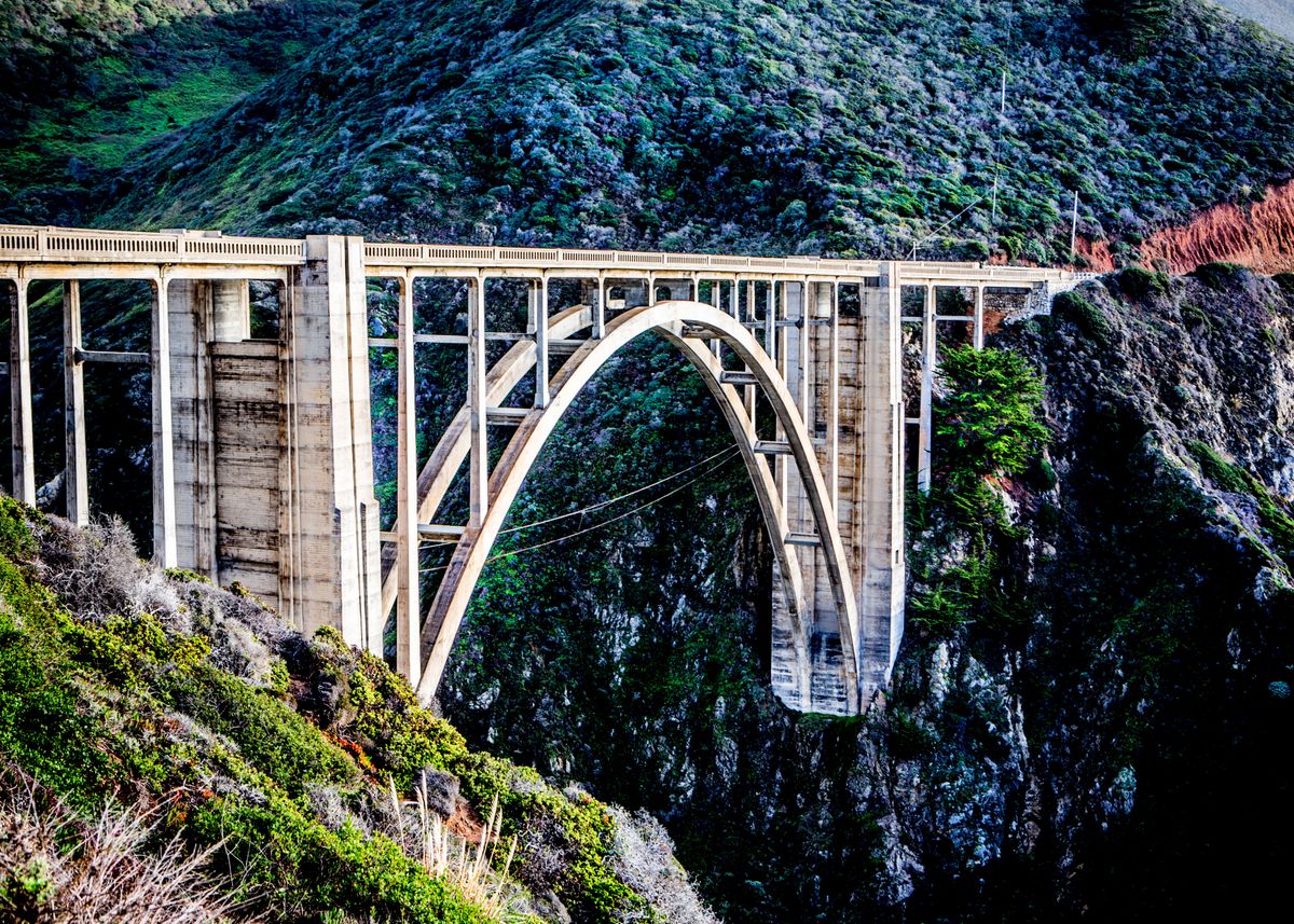'Bixby Creek Bridge' Poster, picture, metal print, paint by David Hare ...