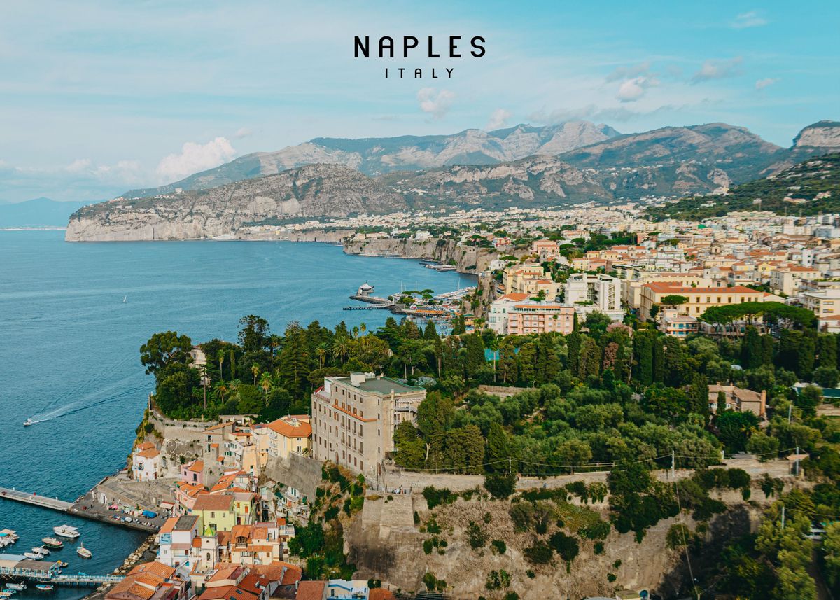 'Naples ' Poster, picture, metal print, paint by Famous City | Displate