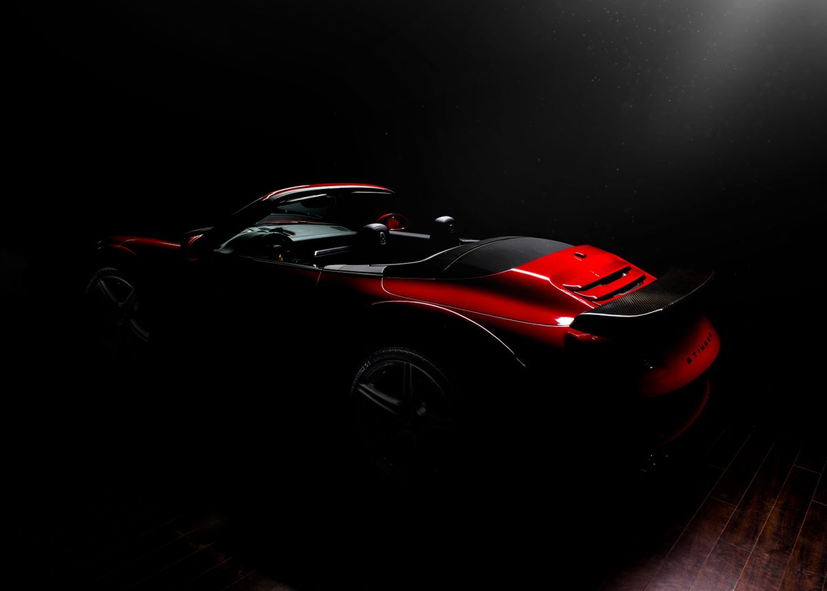 'Porsche Dark' Poster, picture, metal print, paint by Lai Majnun | Displate